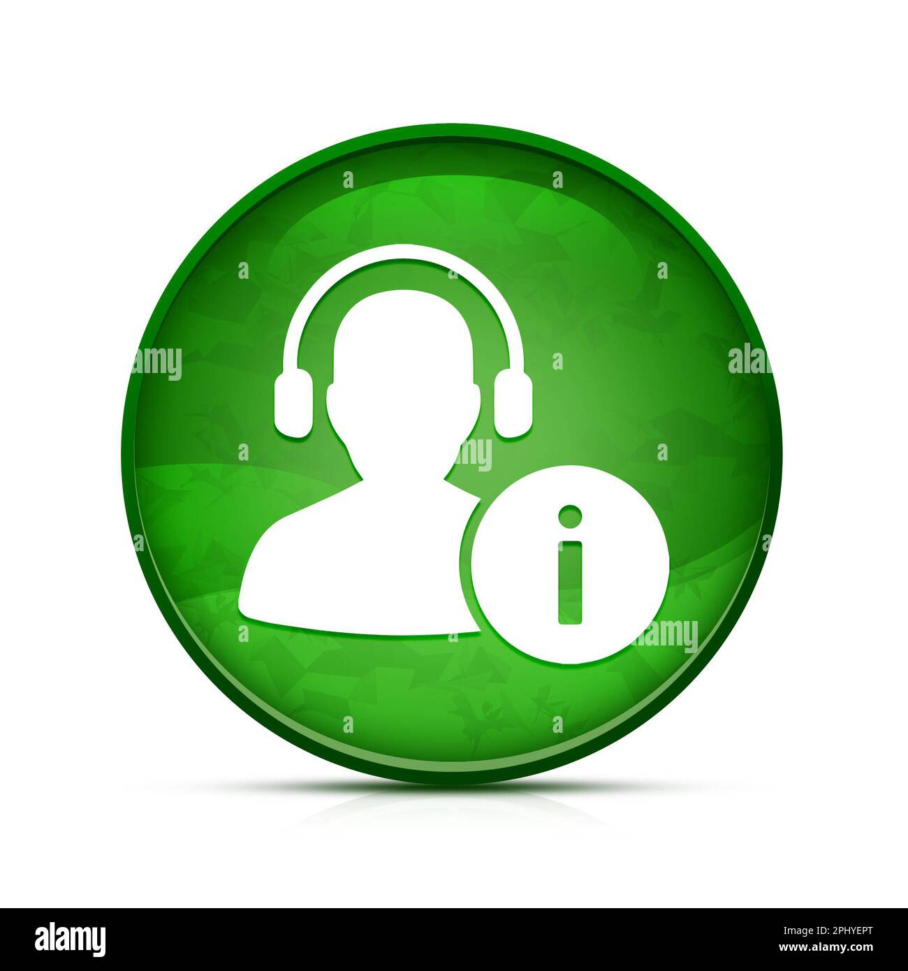 Help Desk icon on classy splash green round button Stock Photo - Alamy
