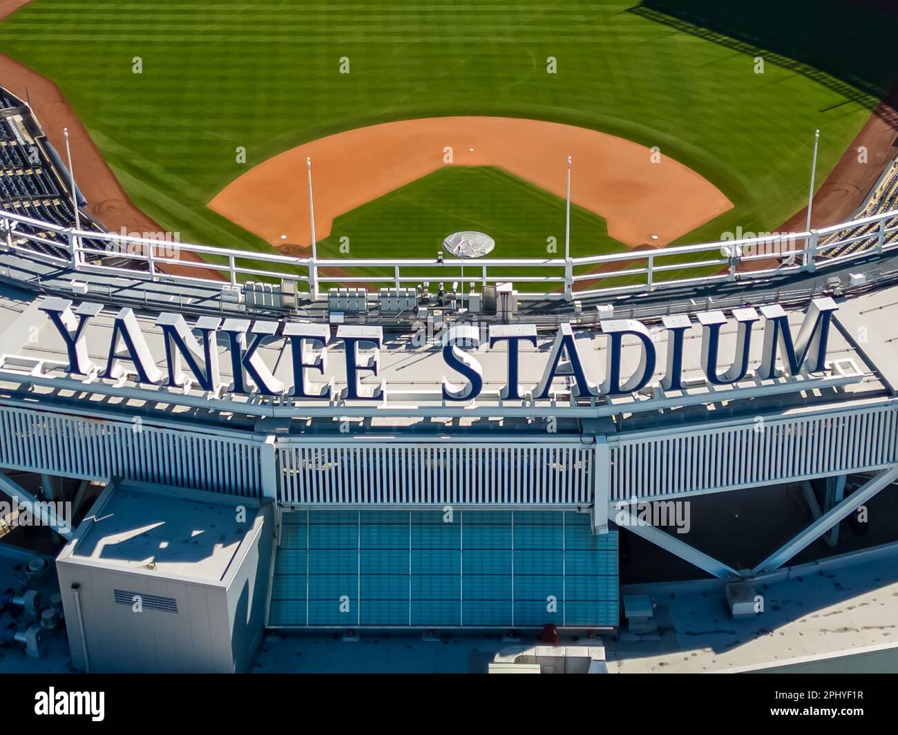 An aerial view of Yankee Stadium in the daytime Stock Photo - Alamy