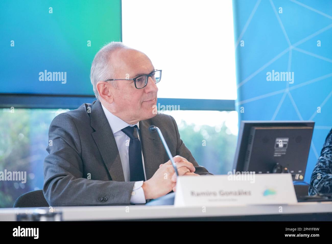 The deputy general of Alava, Ramiro Gonzalez, during the Constituent ...