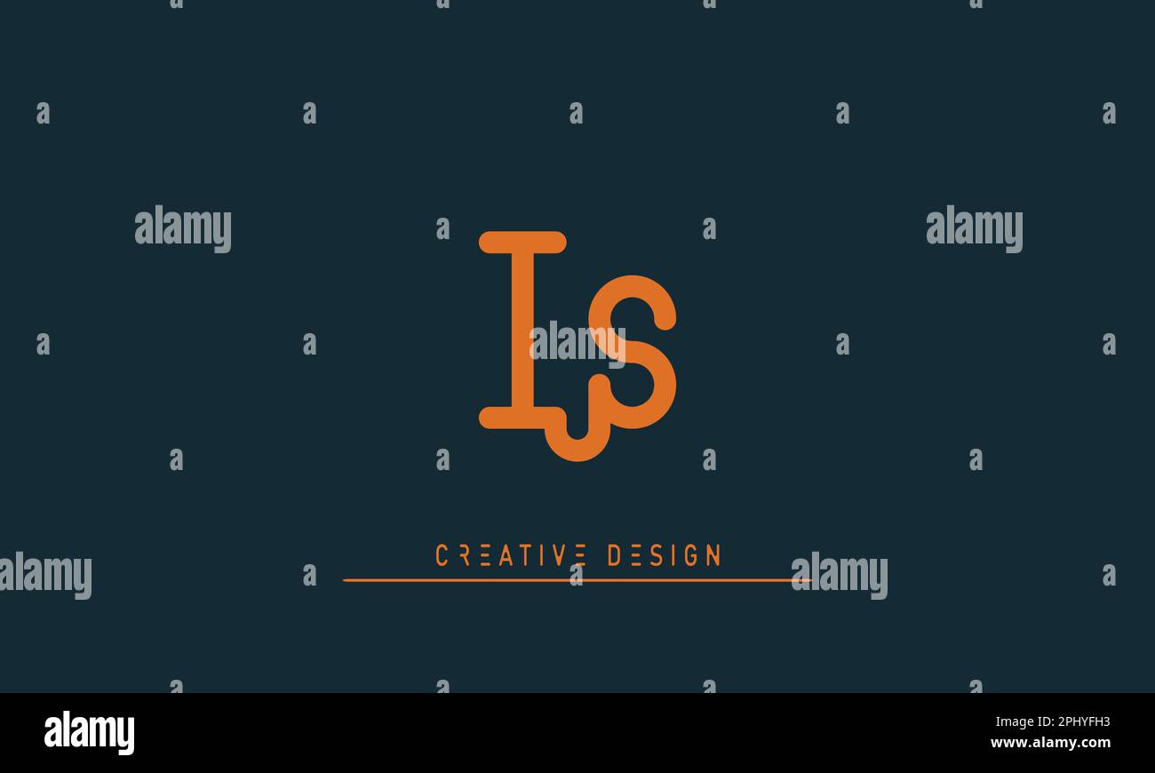 Alphabet letters Initials Monogram logo IS , SI Stock Vector Image ...