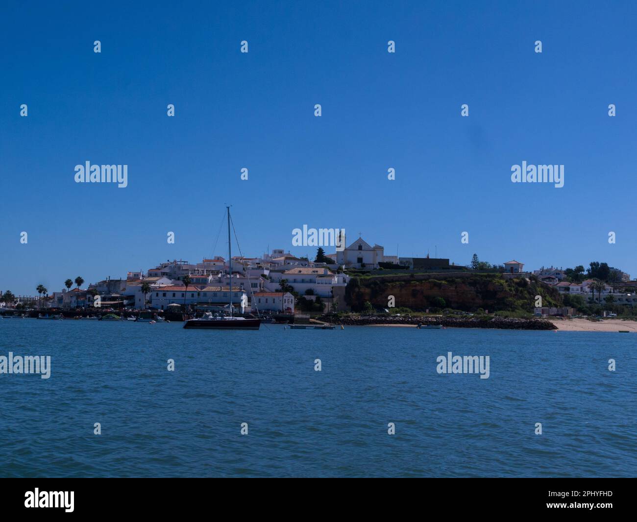 View across River Arade from tourist trip boat to Fort of Santa ...