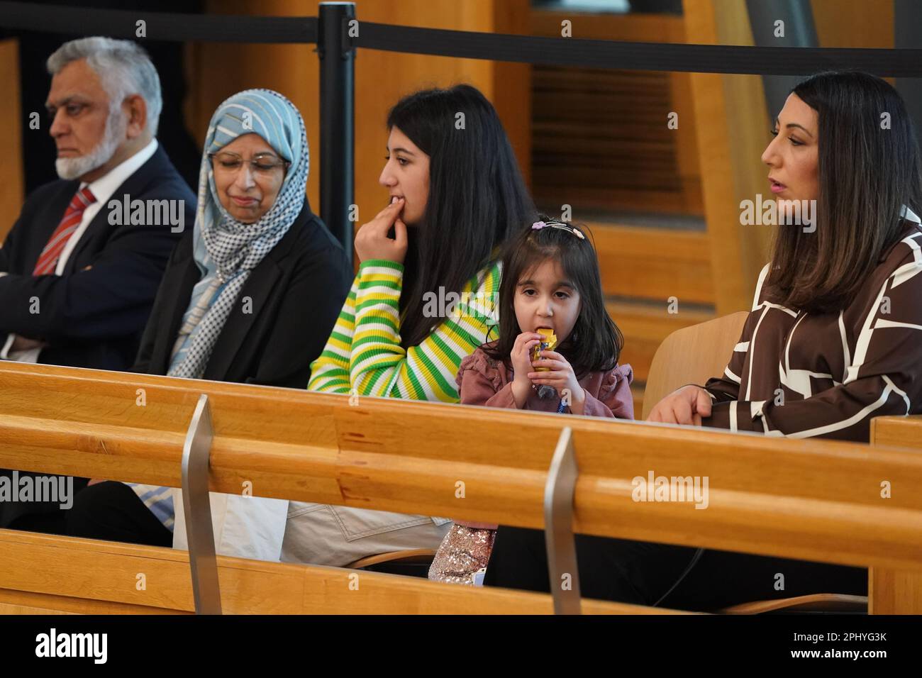 The family of newly elected First Minister of Scotland Humza Yousaf ...