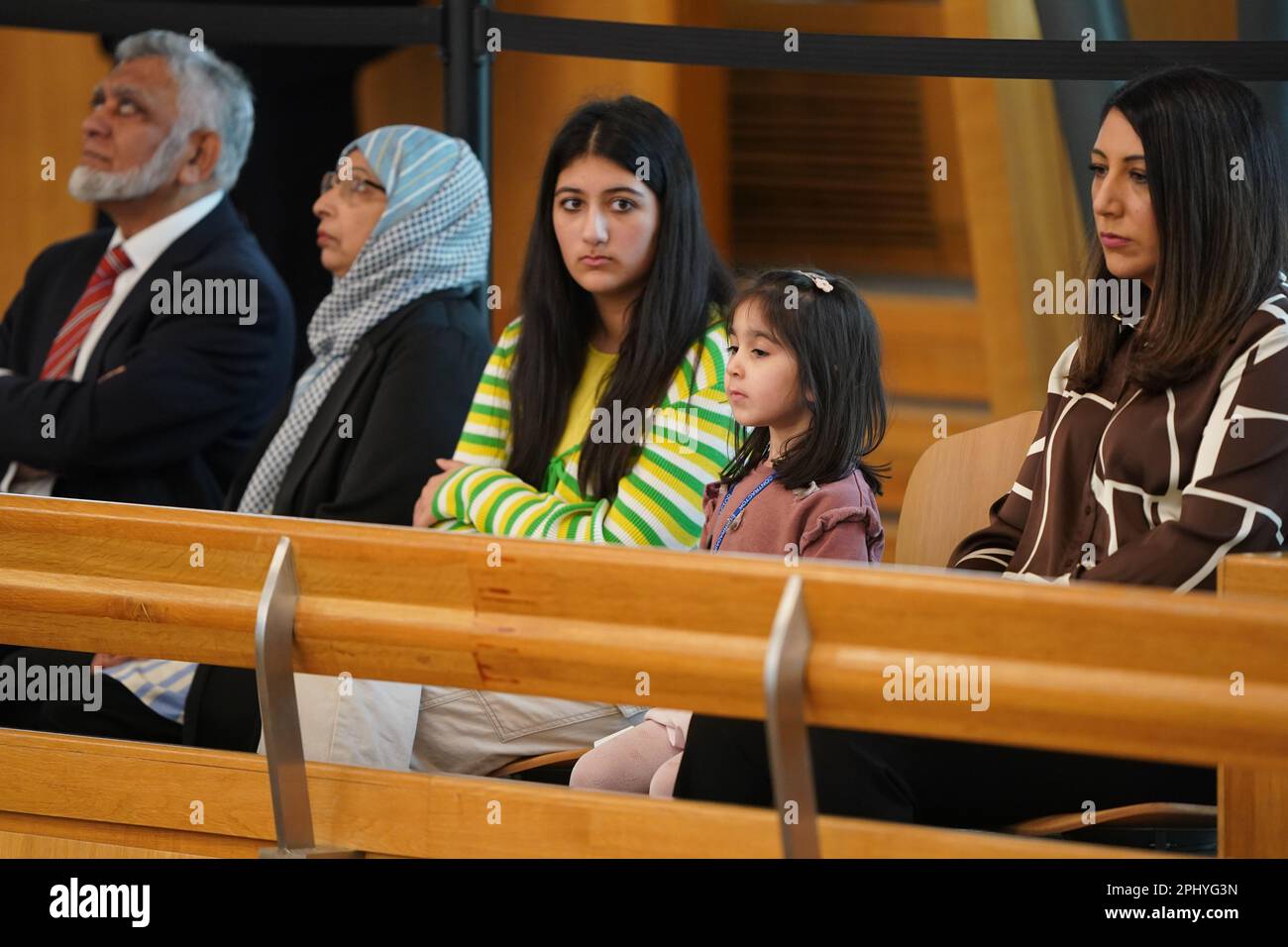 The family of newly elected First Minister of Scotland Humza Yousaf ...