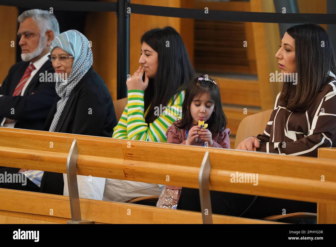 The family of newly elected First Minister of Scotland Humza Yousaf ...
