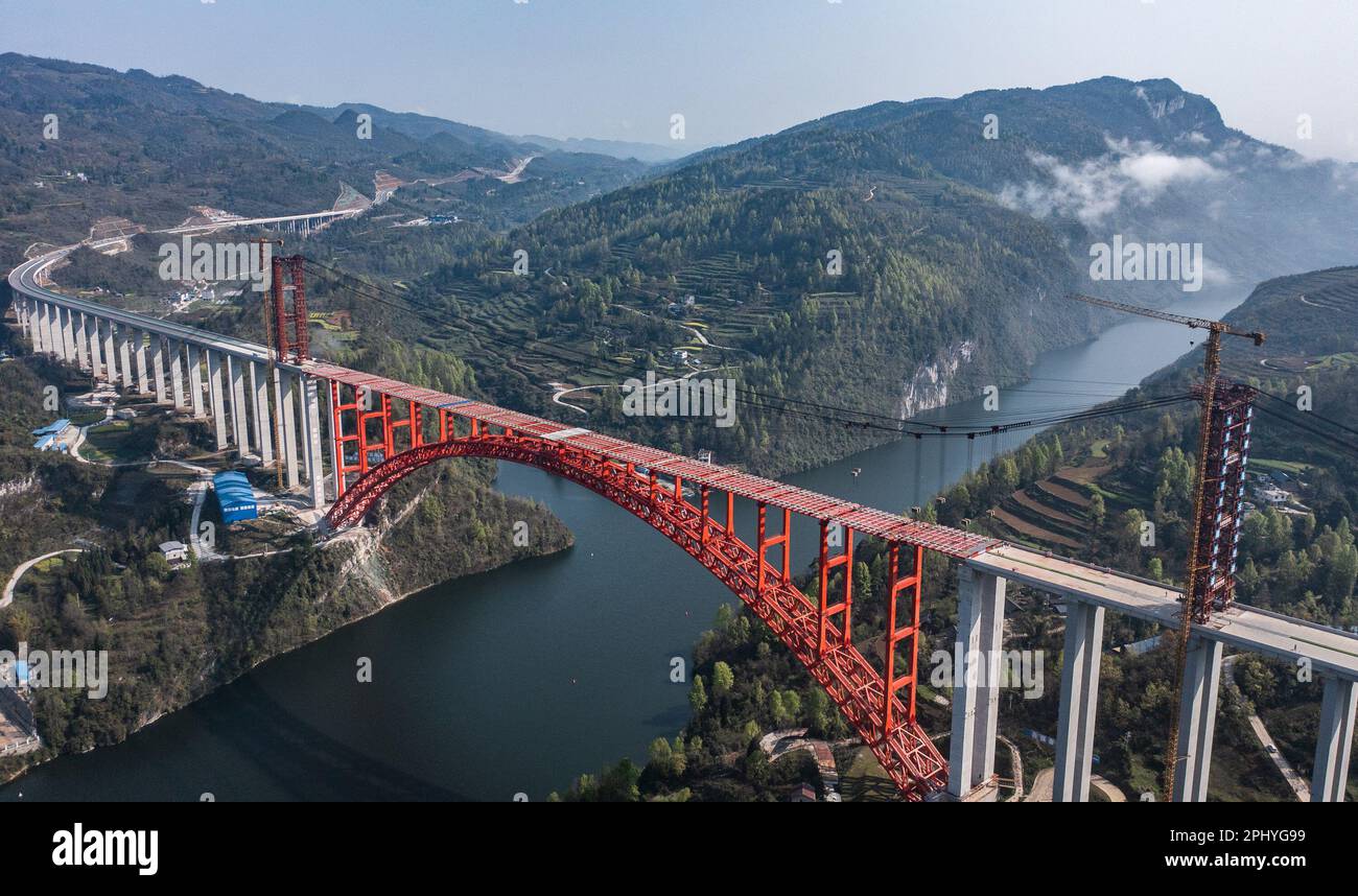 Sinan. 30th Mar, 2023. This aerial photo taken on March 30, 2023 shows ...