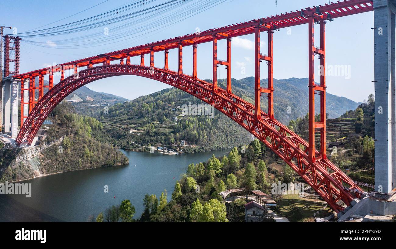 Sinan. 30th Mar, 2023. This aerial photo taken on March 30, 2023 shows ...