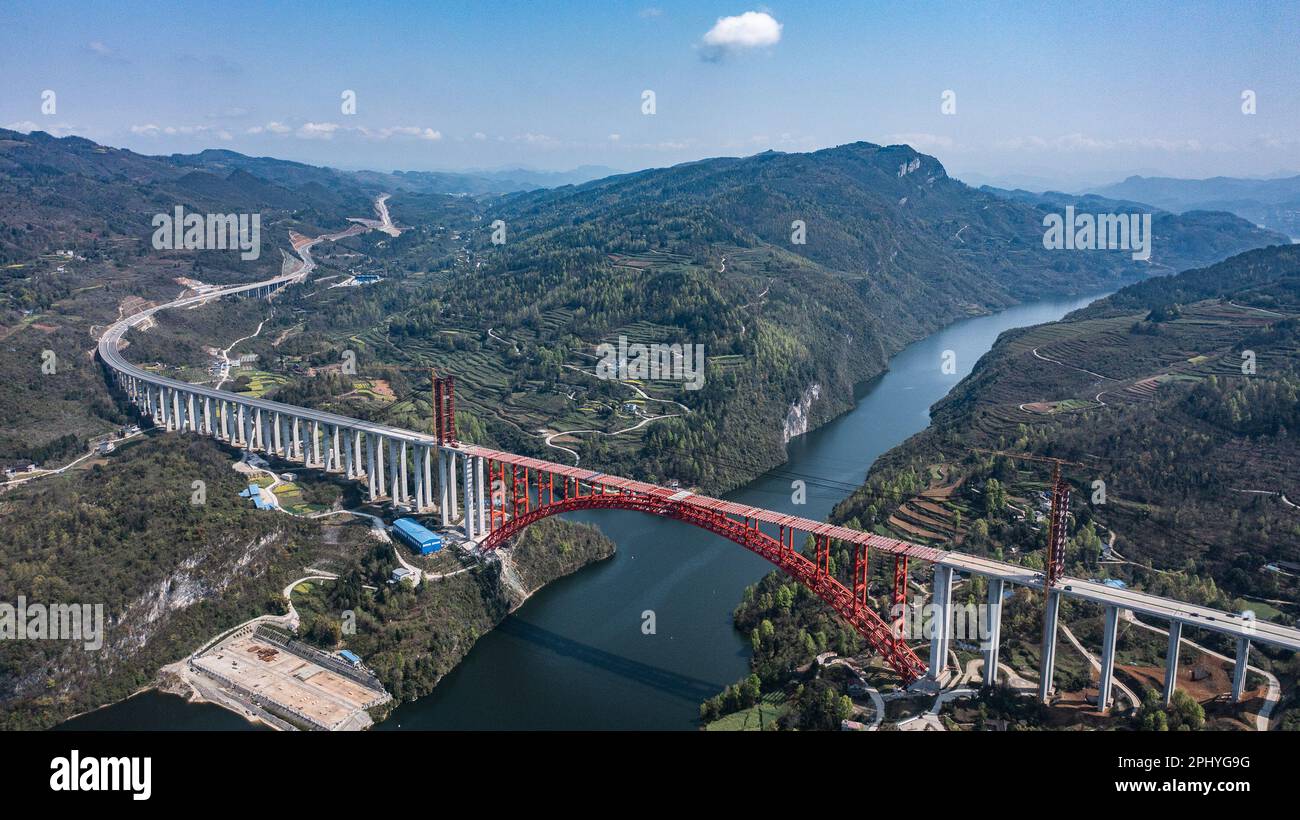 Sinan. 30th Mar, 2023. This aerial photo taken on March 30, 2023 shows ...