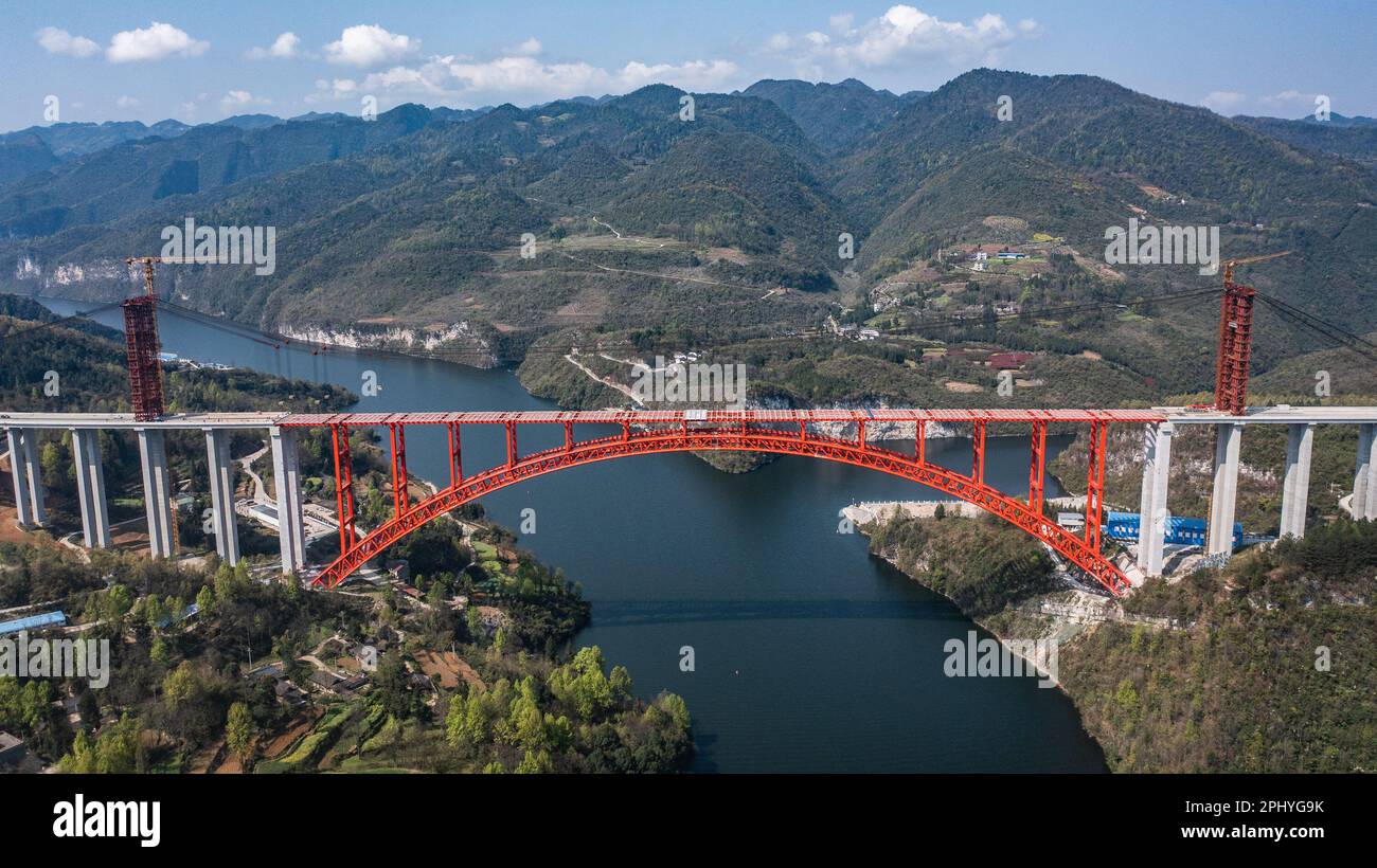 Sinan. 30th Mar, 2023. This aerial photo taken on March 30, 2023 shows ...