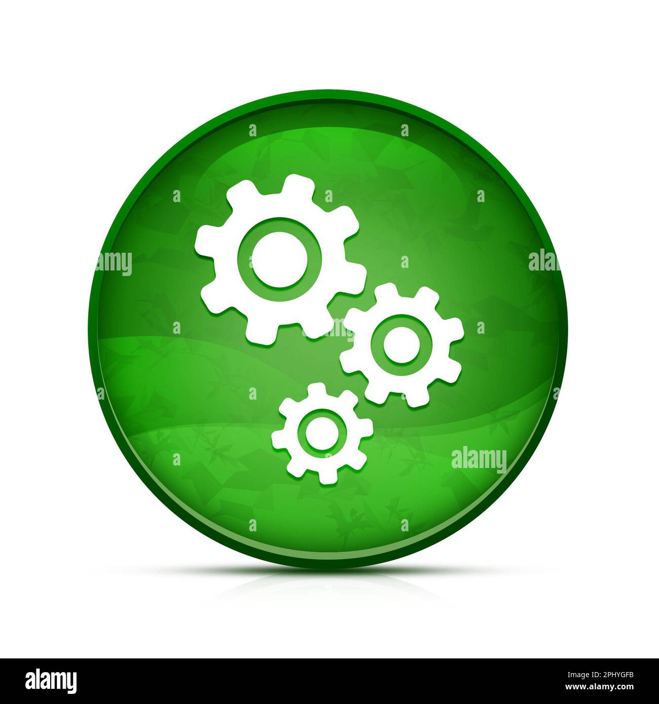 Green mechanical gears icon hi-res stock photography and images - Alamy