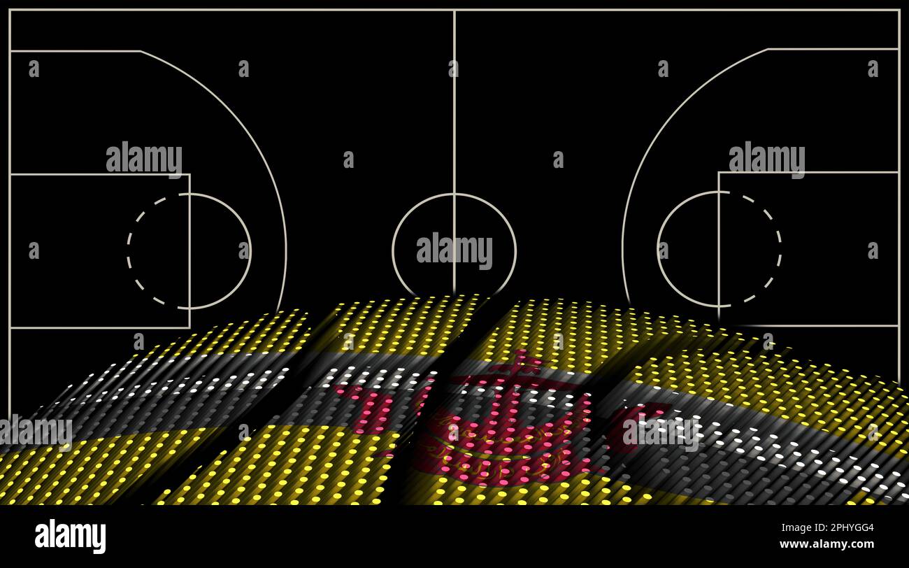 Brunei Basketball court background, Basketball Ball, Black background ...