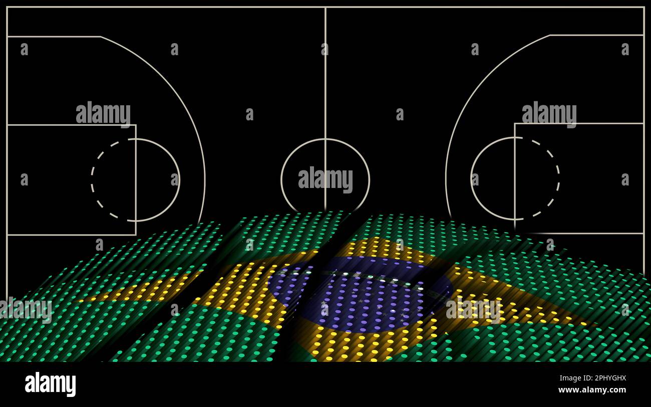 Brazil Basketball court background, Basketball Ball, Black background ...