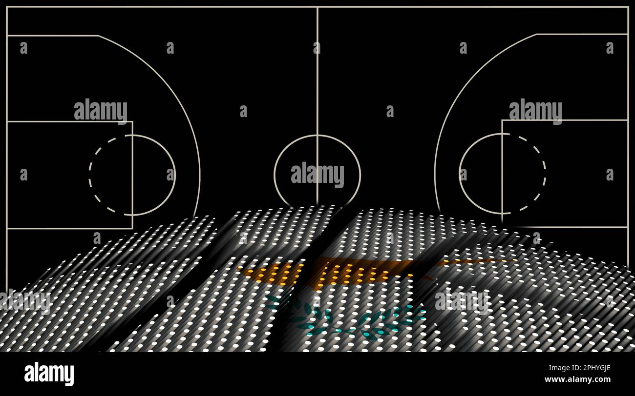 Cyprus Basketball court background, Basketball Ball, Black background ...