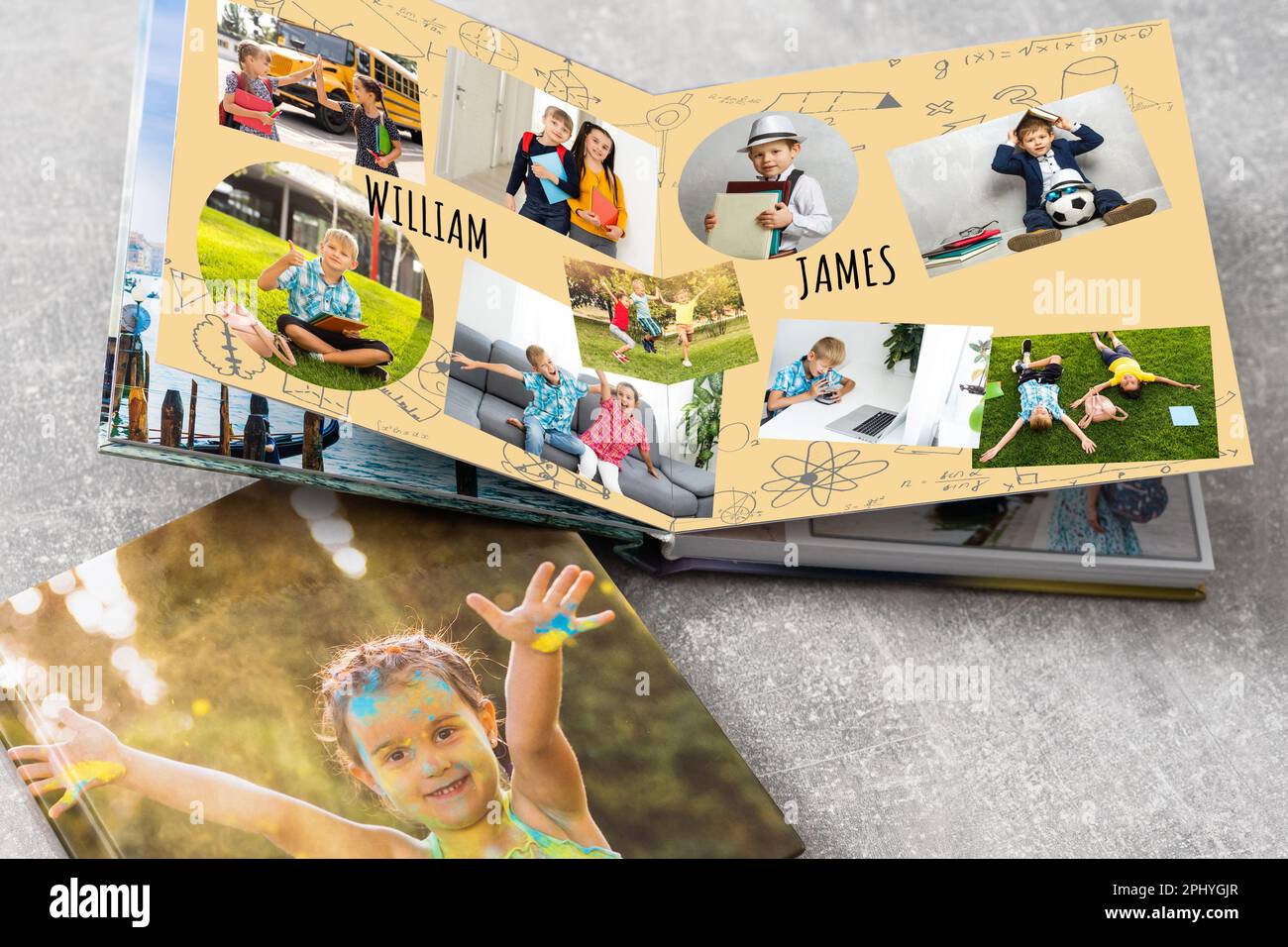 graduation album, photo book, image stories Stock Photo - Alamy