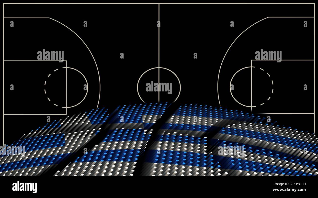 Greece Basketball court background, Basketball Ball, Black background ...