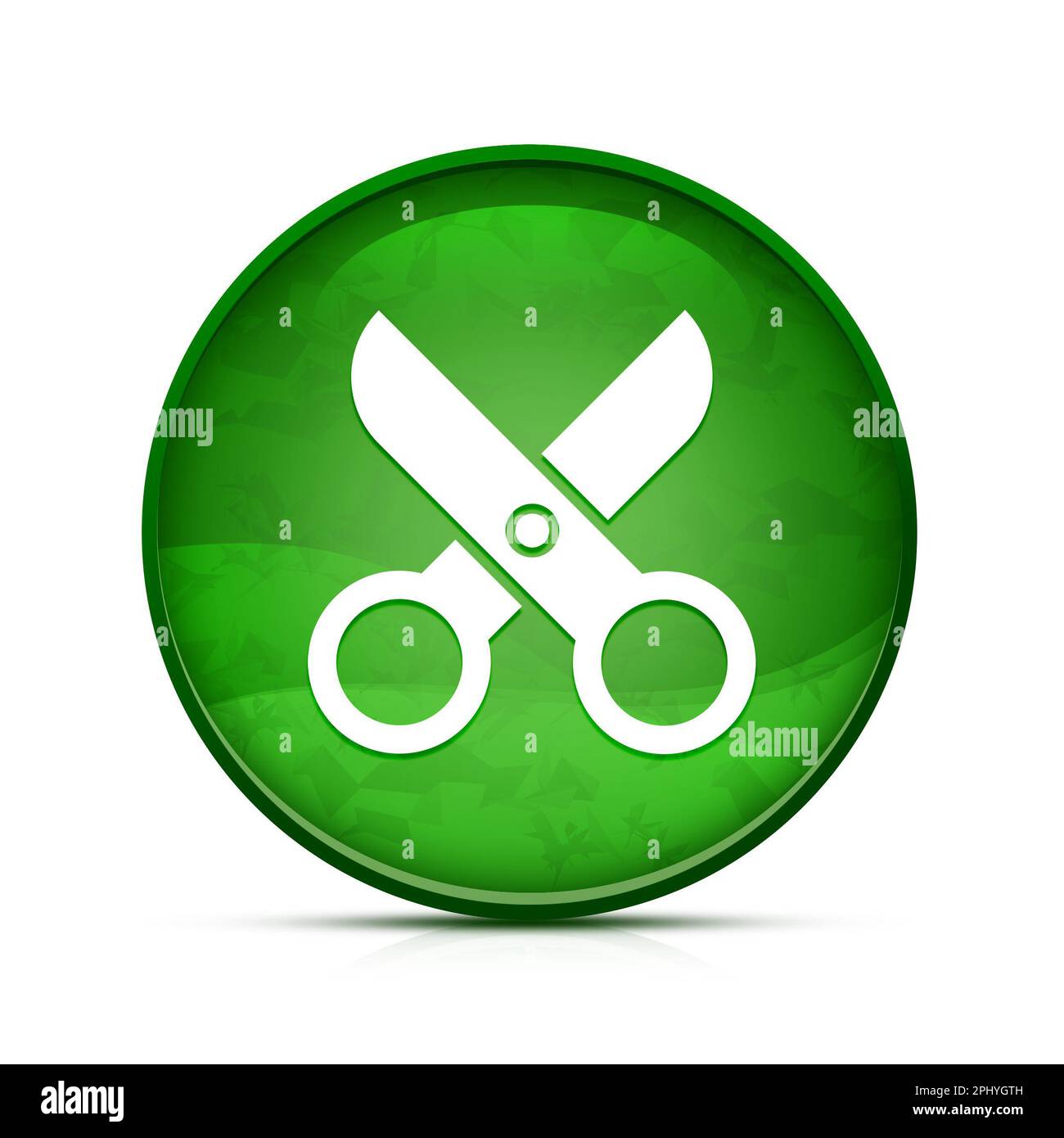 Scissors icon on classy splash green round button Stock Photo - Alamy Scissors icon on classy splash green round button Stock Photo - Alamy