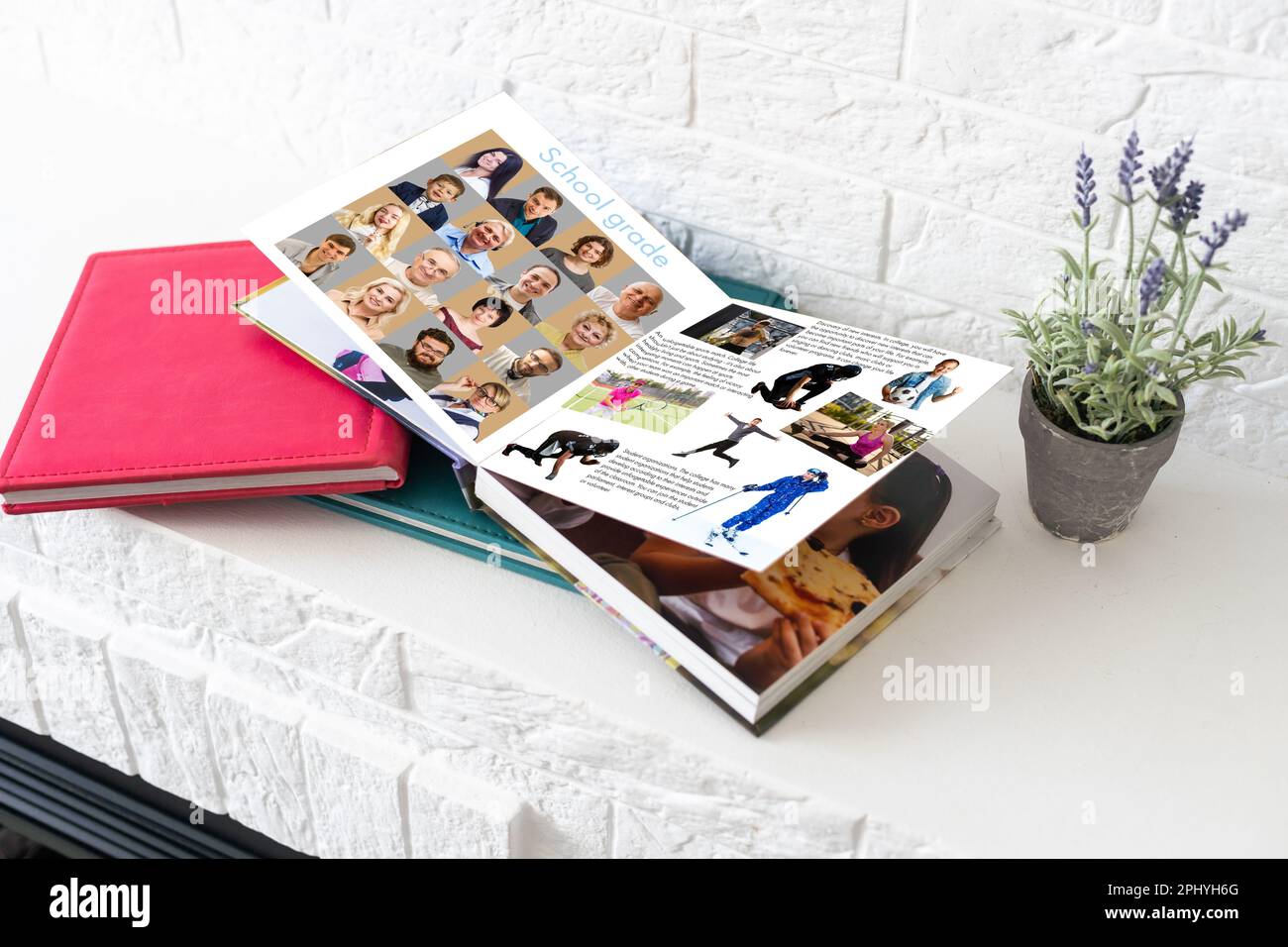 Graduate book, school graduation album Stock Photo - Alamy