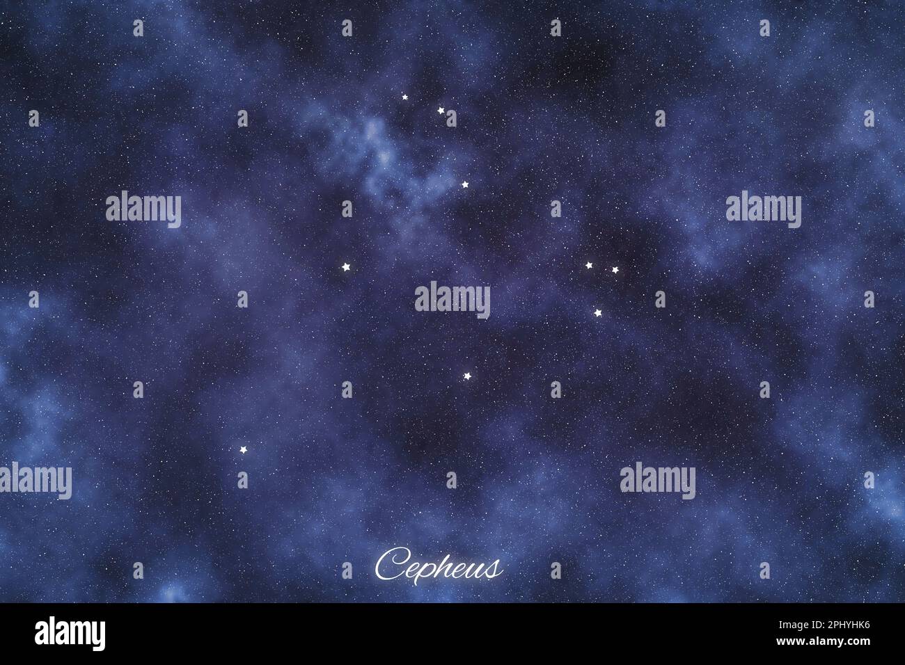 Cepheus star constellation, Brightest Stars, King Cepheus constellation ...