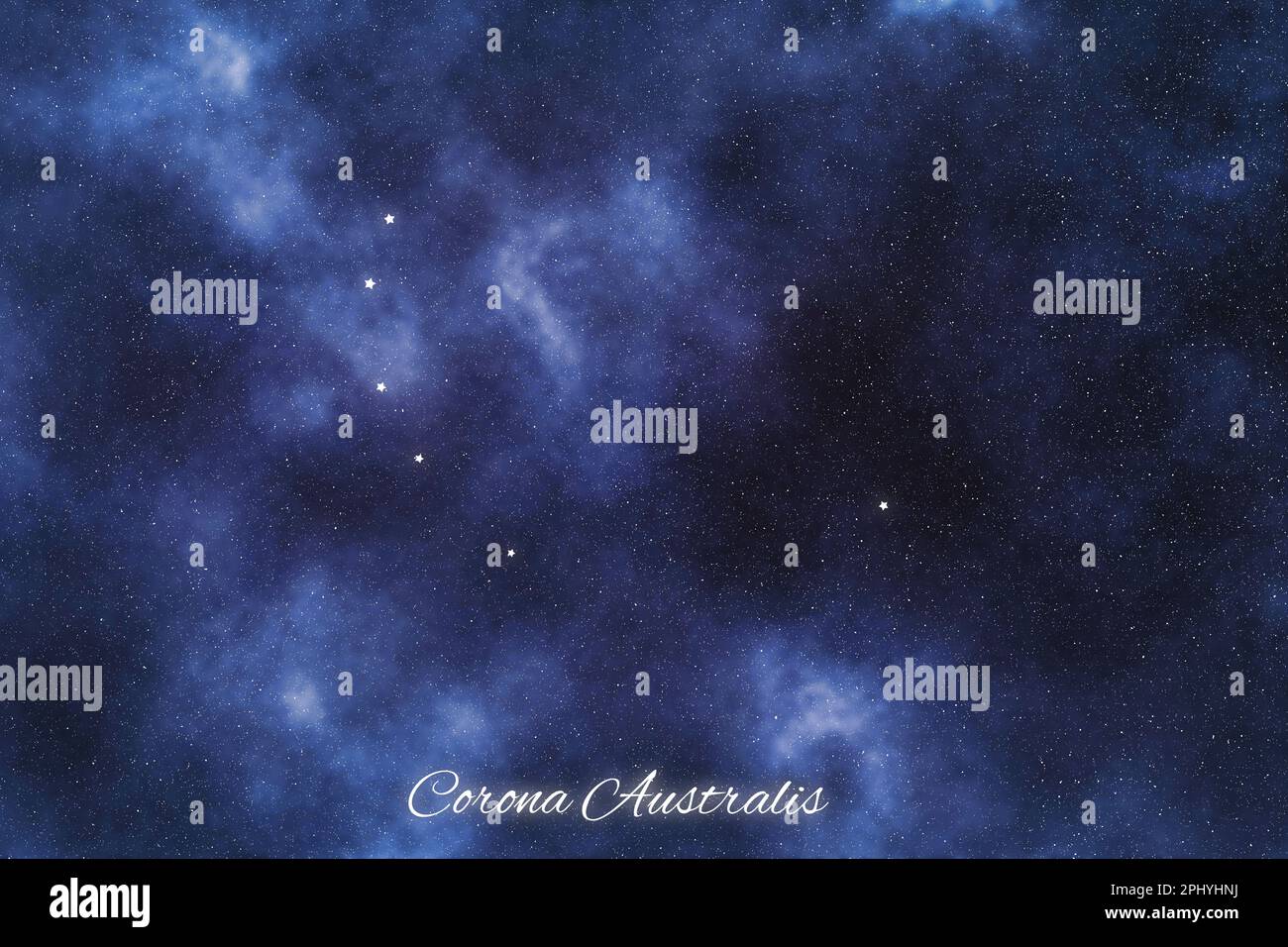 Corona Australis star constellation, Brightest Stars, Southern Crown ...