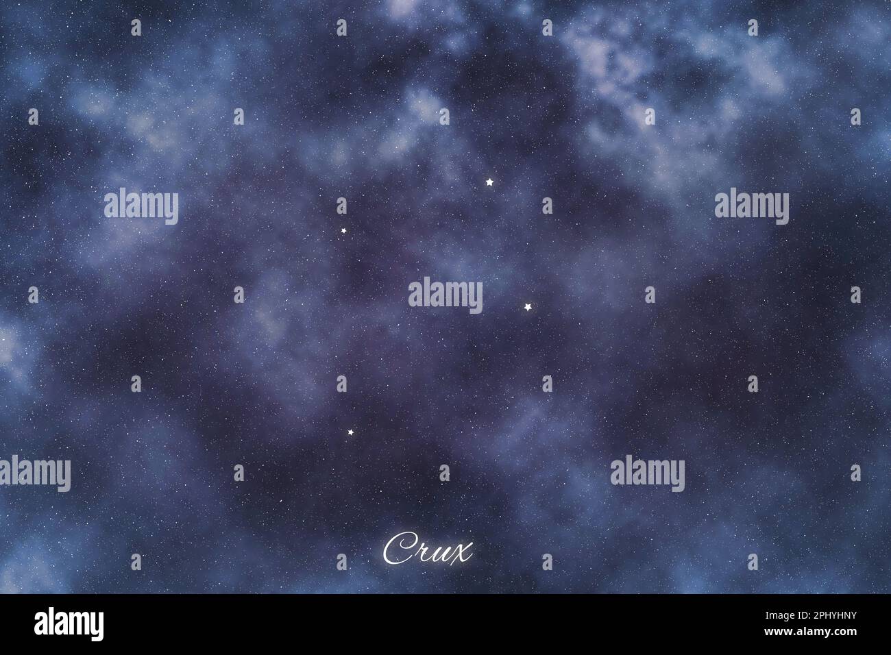 Crux star constellation, Brightest Stars, Crucis Stock Photo - Alamy