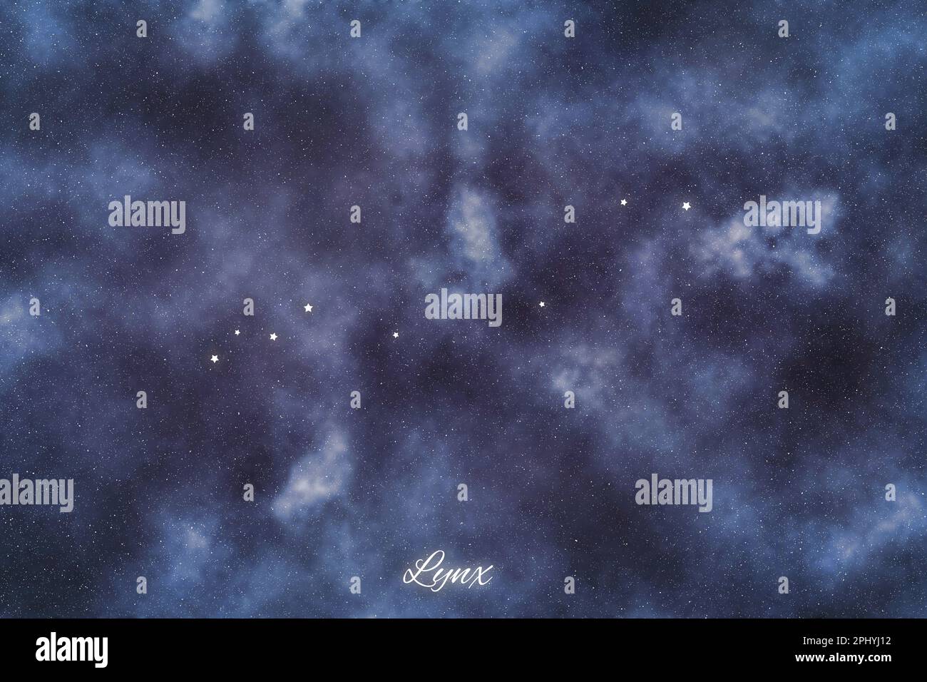 Lynx star constellation, Brightest Stars, Cat constellation Stock Photo ...