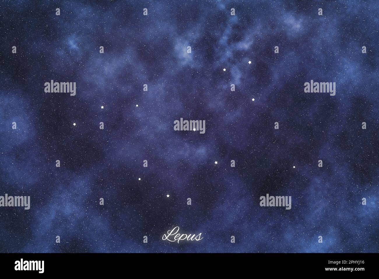 Lepus star constellation, Brightest Stars, Hare constellation Stock ...