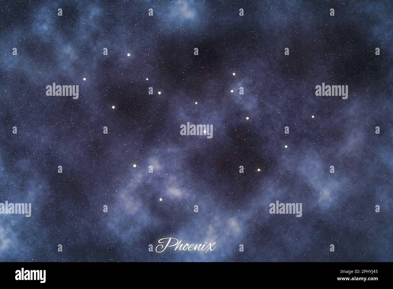 Phoenix star constellation, Brightest Stars Stock Photo - Alamy