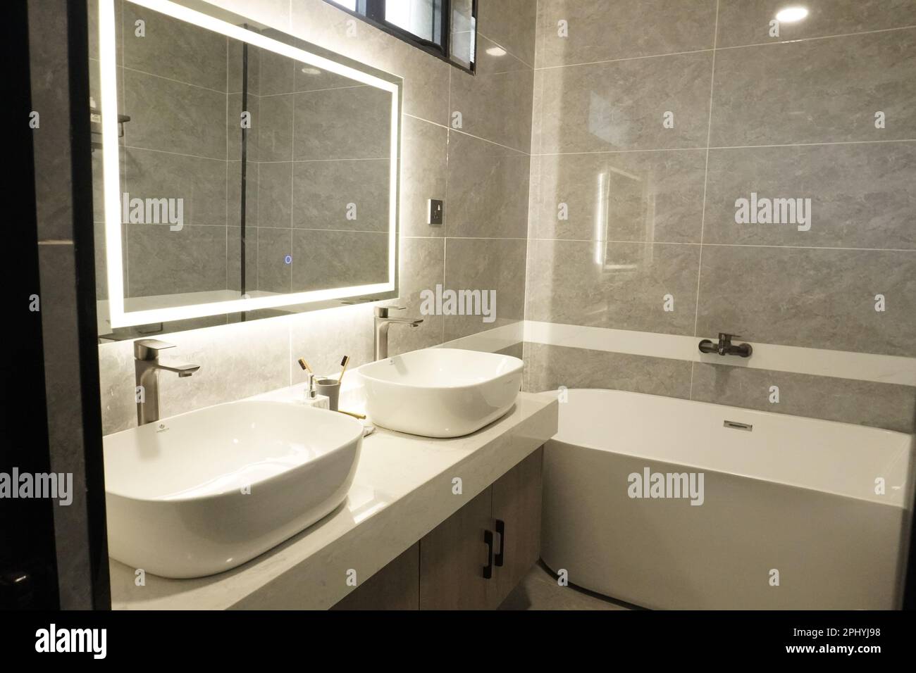 Interior of Very modern villa , from modern washroom, Bathtub to modern ...