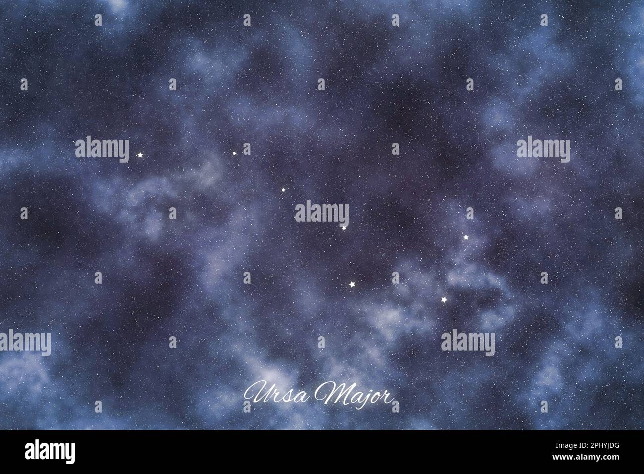 Big Dipper, Ursa Major star constellation, Brightest Stars Stock Photo ...
