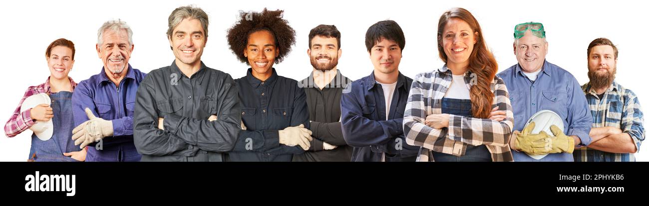 Employees from different craft professions as a team and industry ...