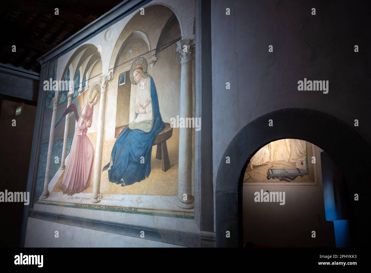 Renaissance masterpiece, Fra Angelico's 'Annunciation' at the top of the stairs to the dormitory ...