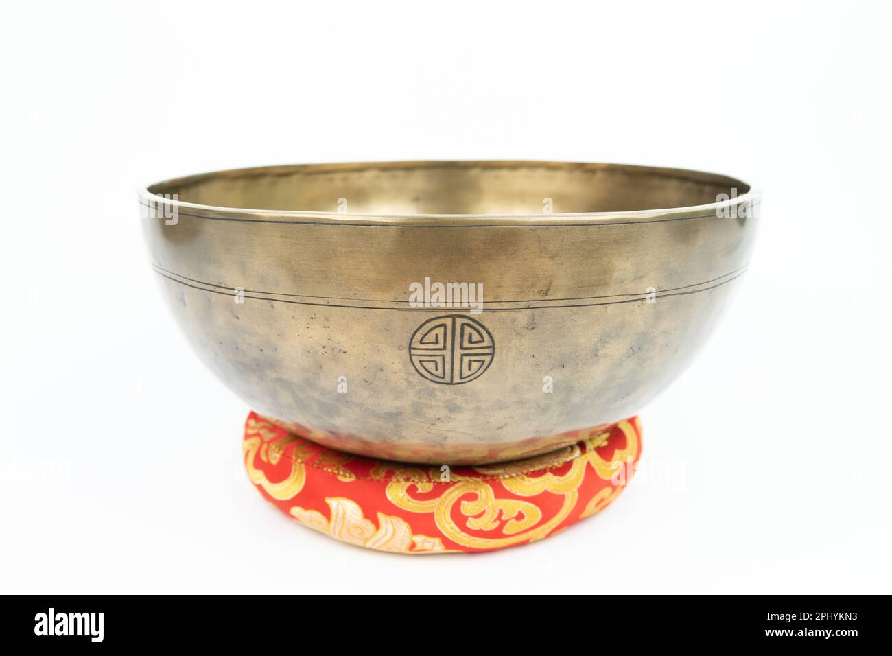 Tibetan handcrafted full moon singing bowl with full moon bowl logo ...