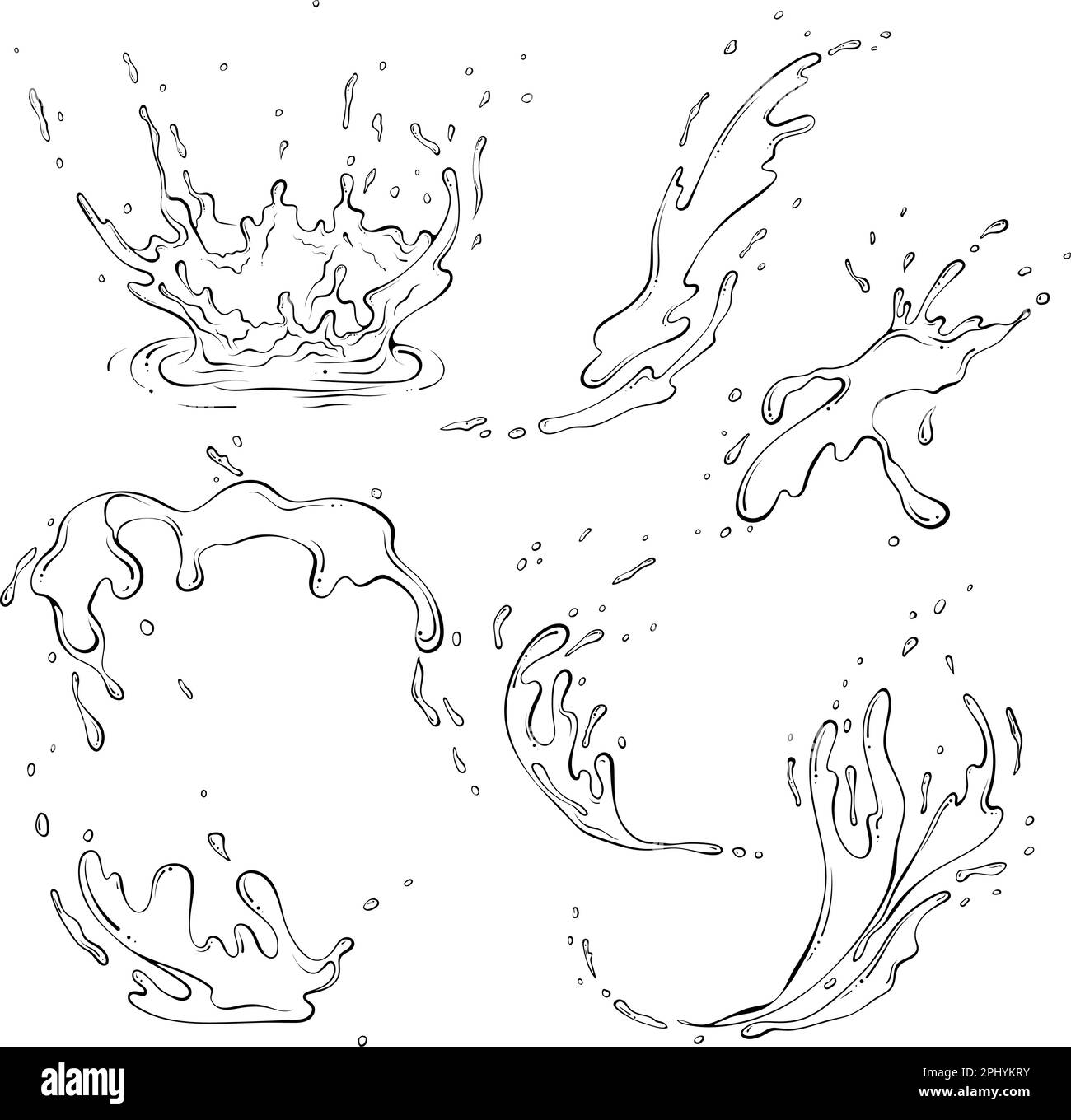 Splatter splash in crown Black and White Stock Photos & Images - Alamy