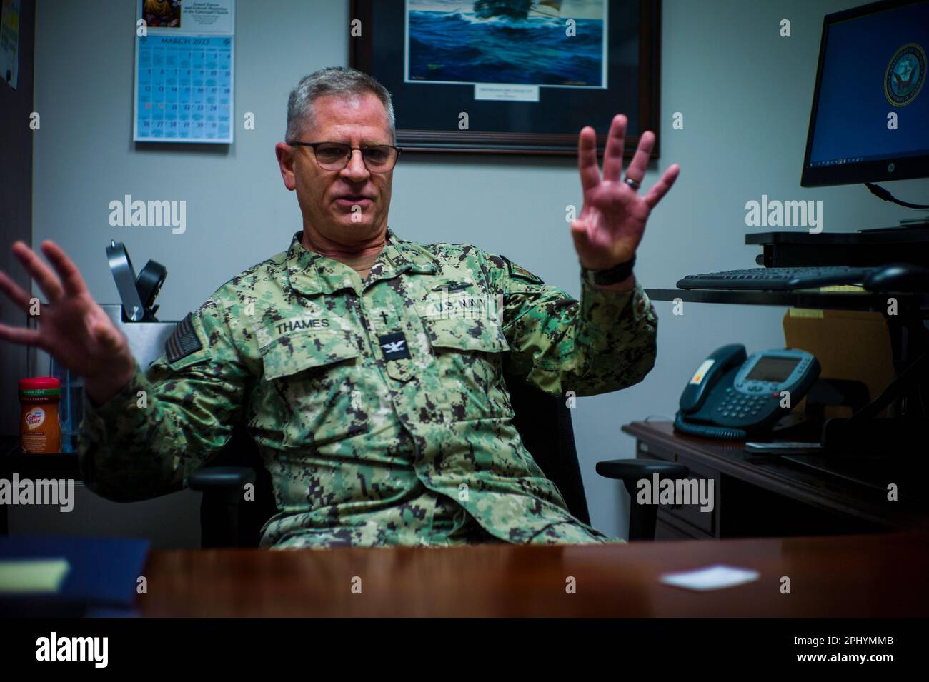 Capt. David Thames, Surface Fleet Atlantic (SURFLANT) Force chaplain of ...