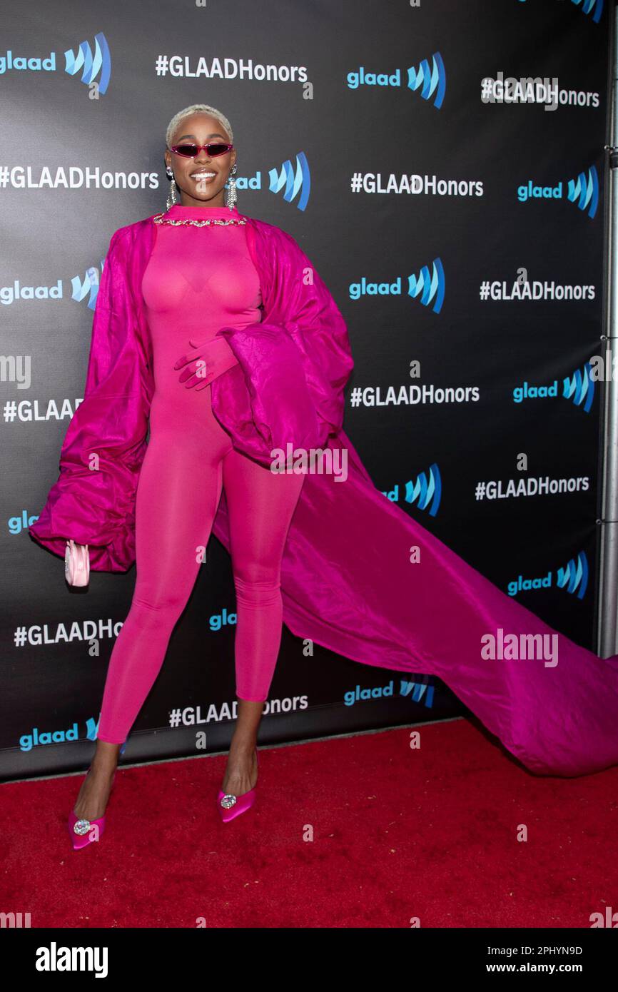 Jerri Johnson attends the arrivals of #GLAADhonors, an intimate ...