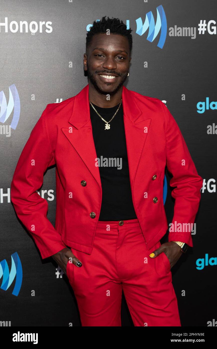 Bernard David Jones attends the arrivals of #GLAADhonors, an intimate ...