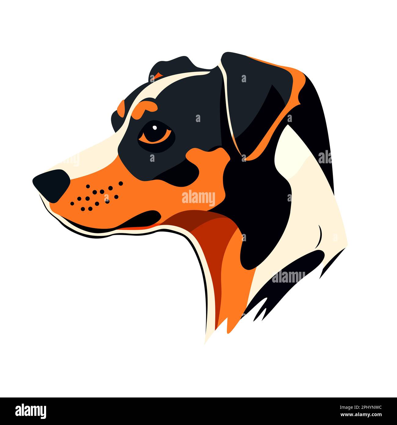 Dog head logo design. Abstract colorful dog face. Smart dog face ...