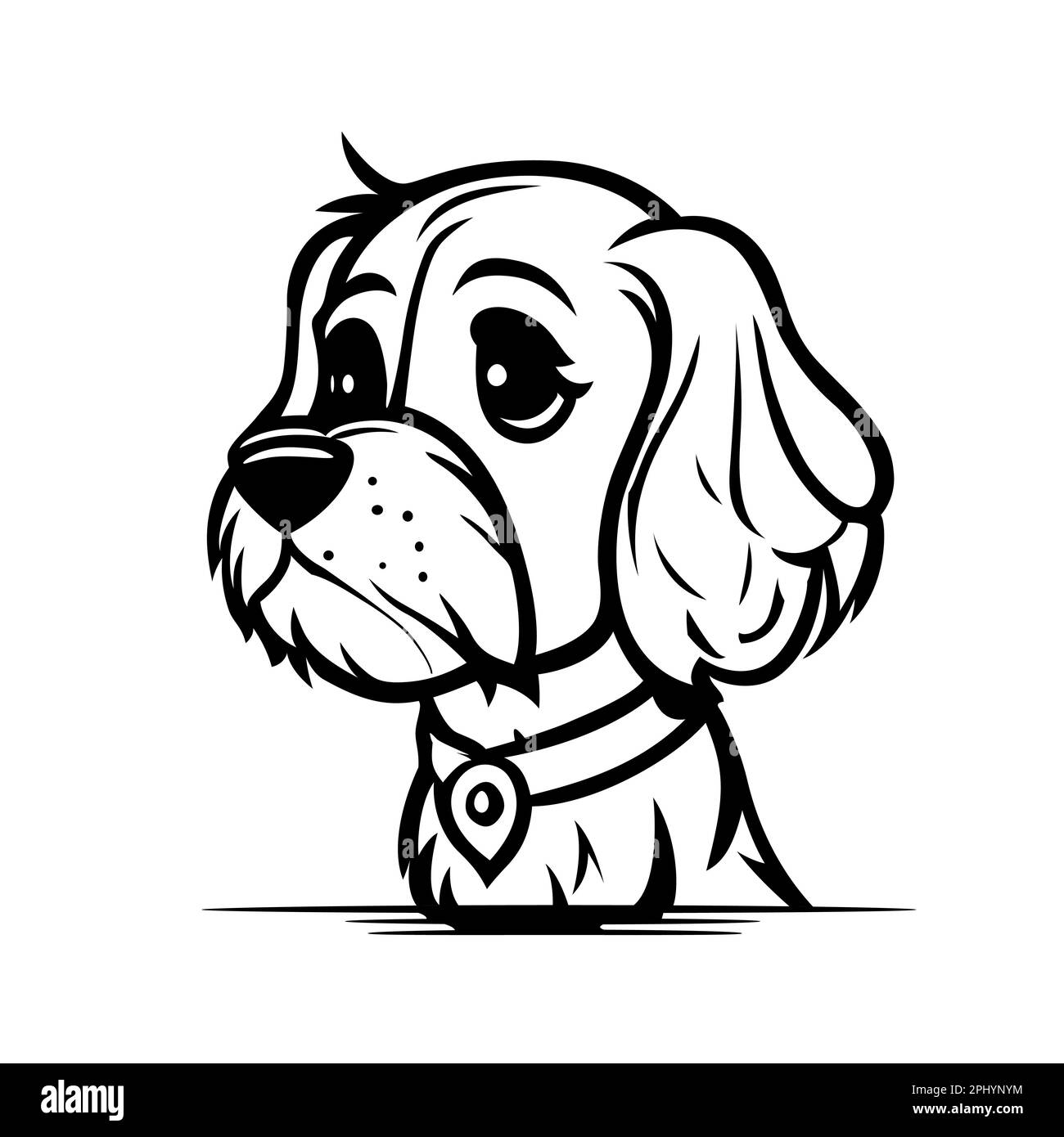 Dog head logo design. Abstract silhouette of a dog head. Vector ...
