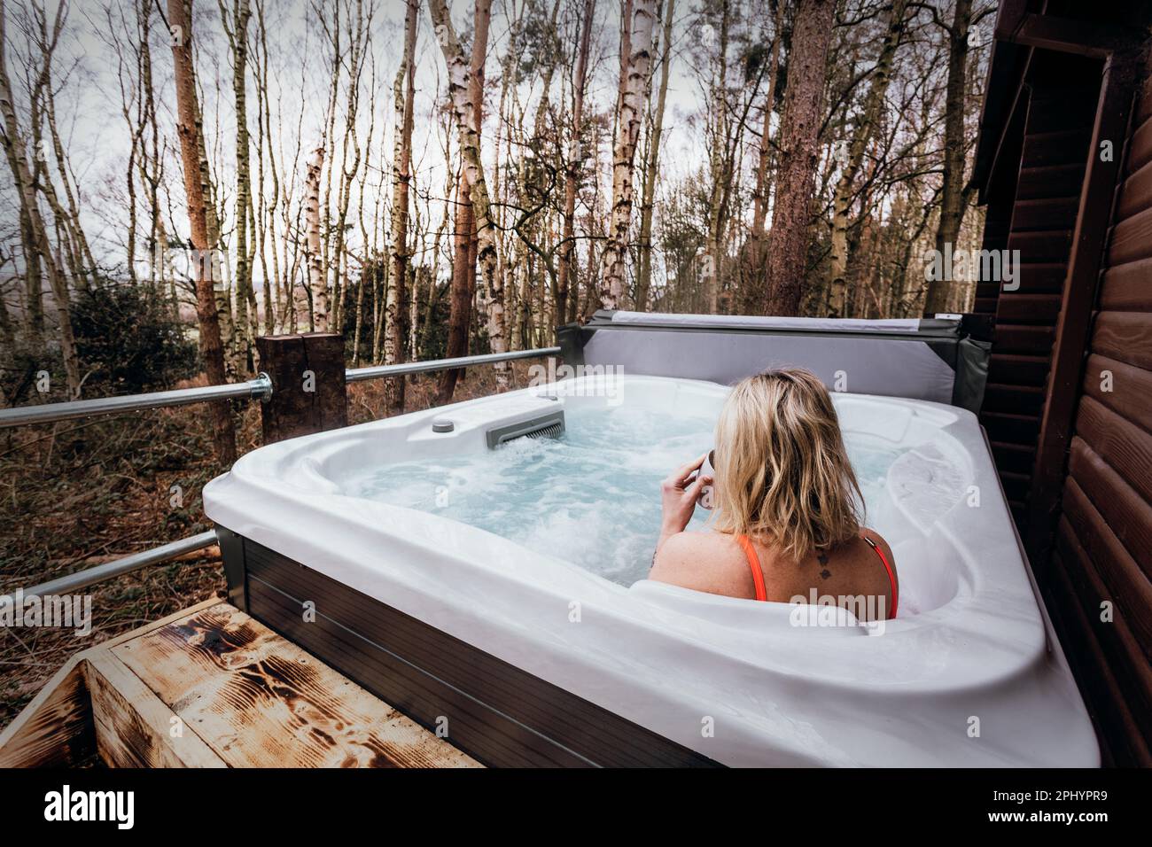 Girl in hot tub hi-res stock photography and images - Alamy