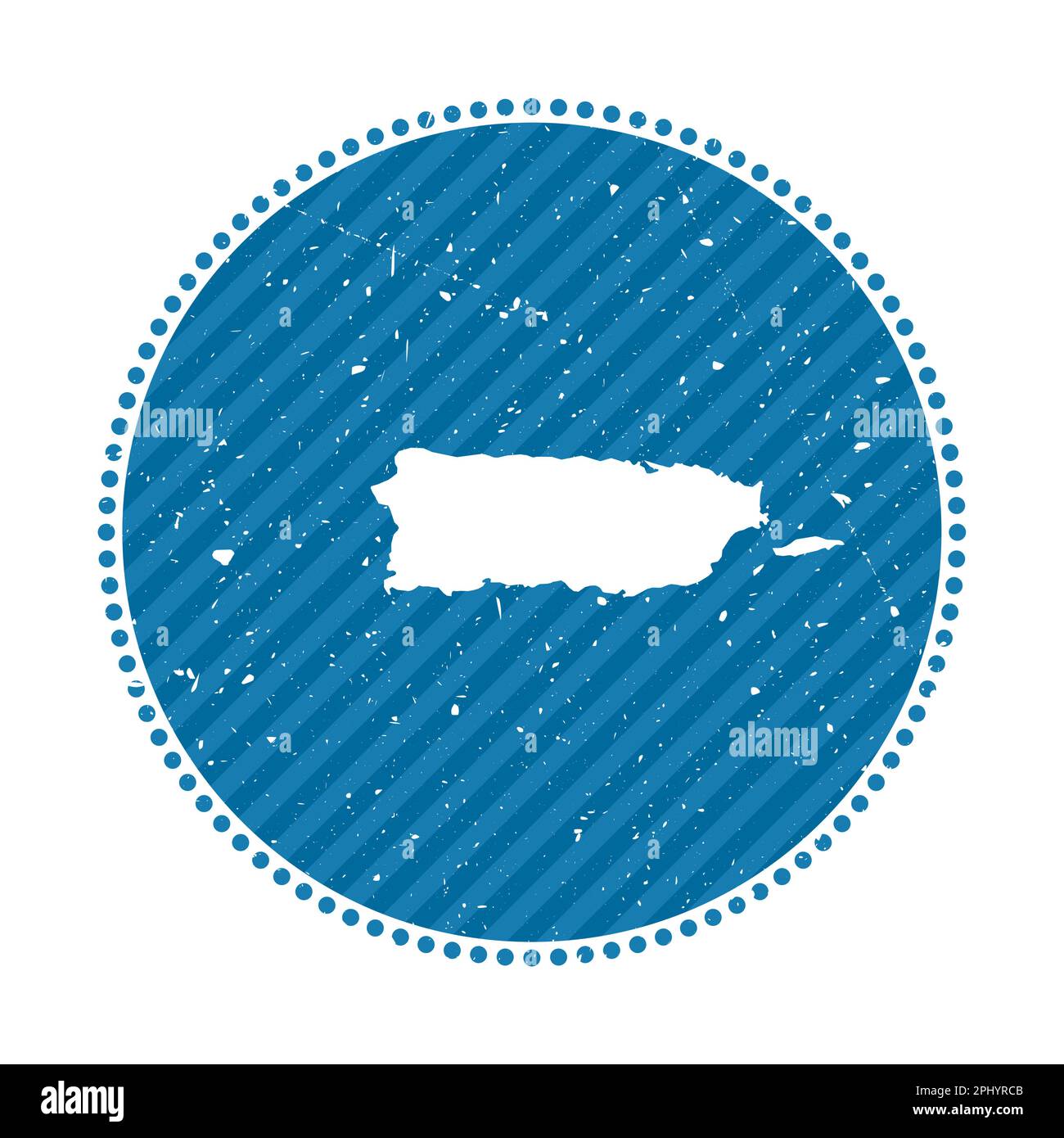 Puerto Rico striped retro travel sticker. Badge with map of country, vector illustration Stock ...