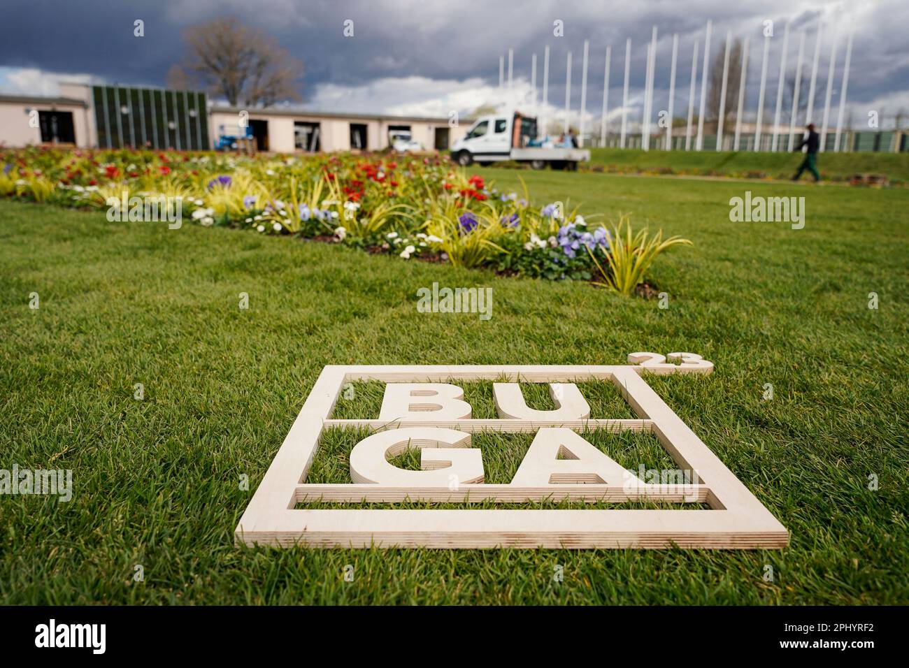 Mannheim, Germany. 30th Mar, 2023. A wooden frame with the inscription ...