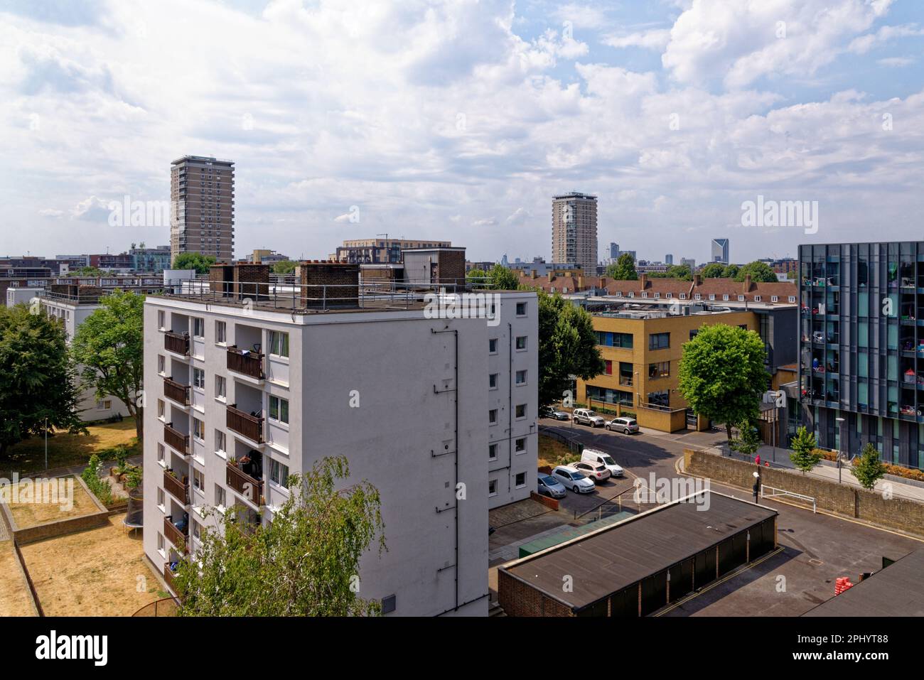 Apartment blocks in north of London, United Kingdom, 1st of June 2019 ...