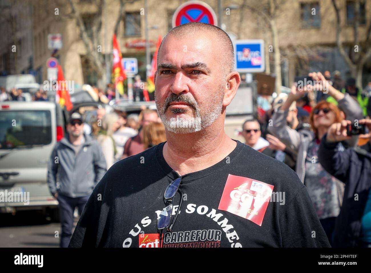 Marseille, France. 23rd Mar, 2023. The secretary general of the ...