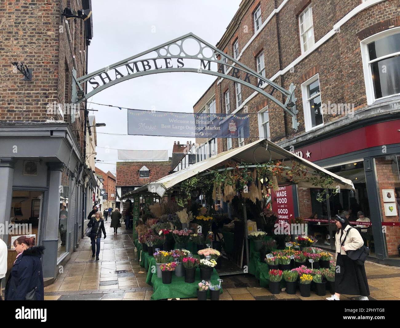 The shambles is one of York`s most famous landmark with it`s medieval ...