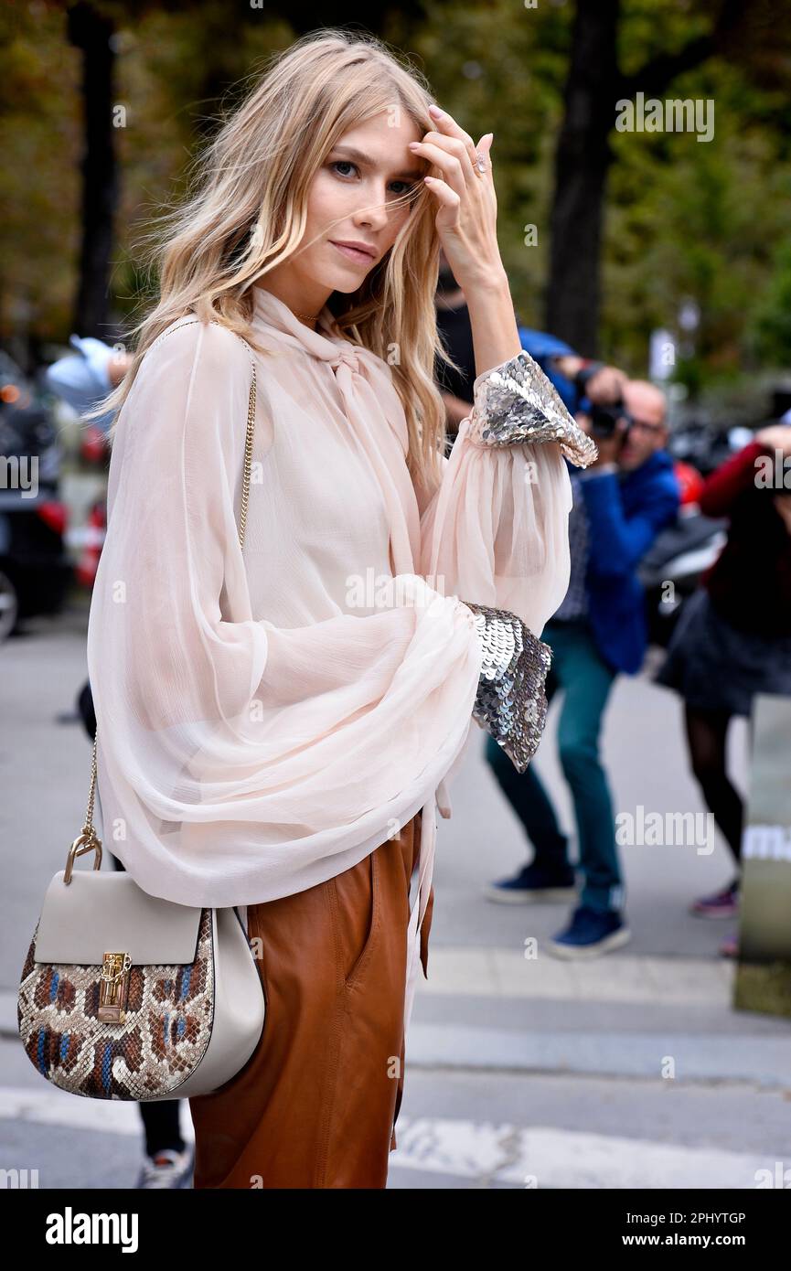 Elena Perminova - Streetstyle at Paris Fashion Week - Paris - France ...