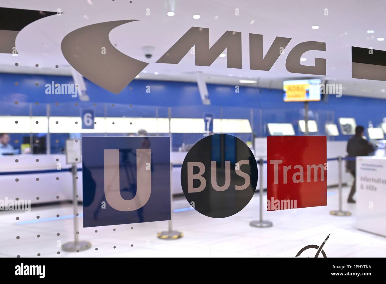 Munich, Deutschland. 30th Mar, 2023. Entrance to the MVG customer ...