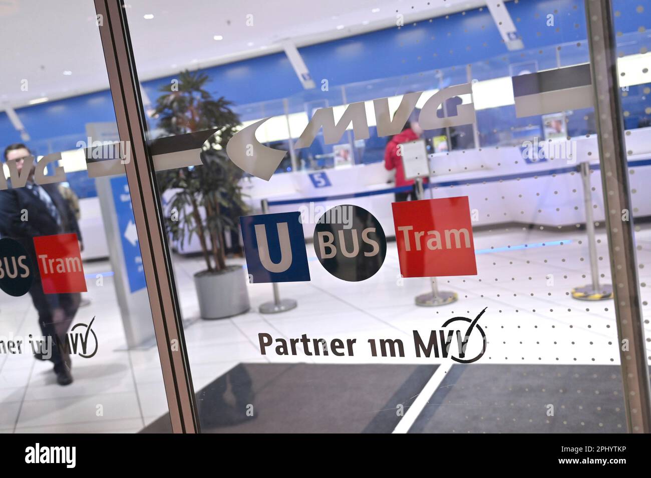 Munich, Deutschland. 30th Mar, 2023. Entrance to the MVG customer ...