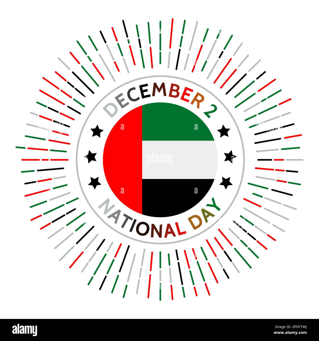 UAE national day badge. Independence from the United Kingdom in 1971 ...