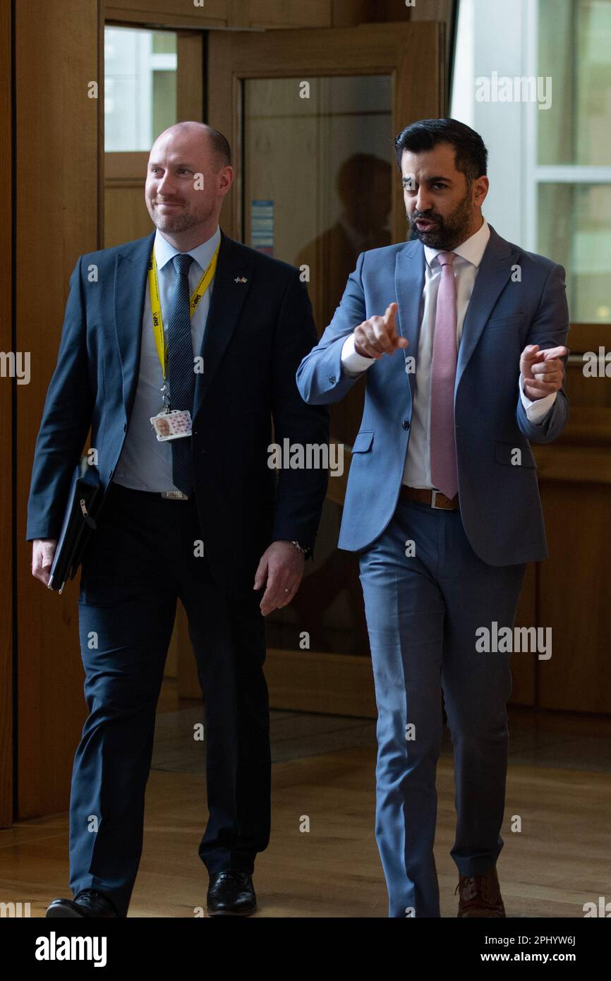 Edinburgh, Scotland, UK. 30th Mar, 2023. PICTURED: (L-R) Neil Gray MSP ...