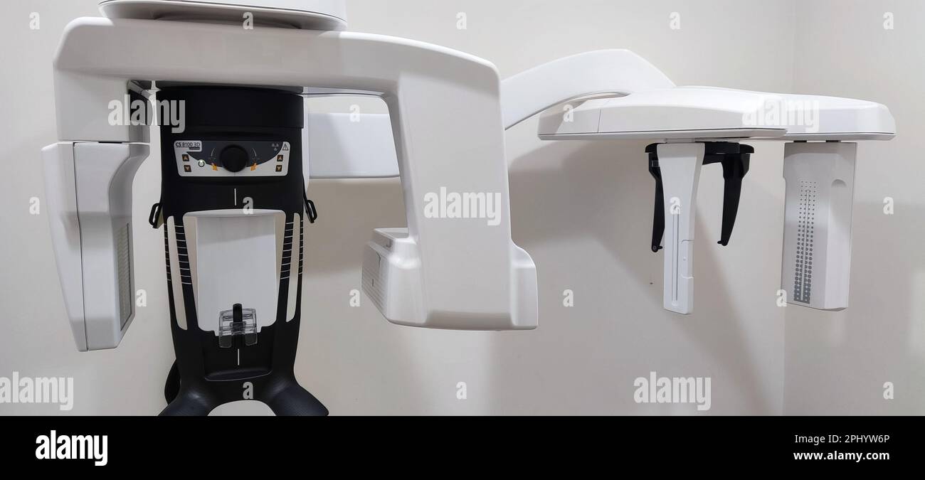 This stock photo features a hospital radiology machine used for ...