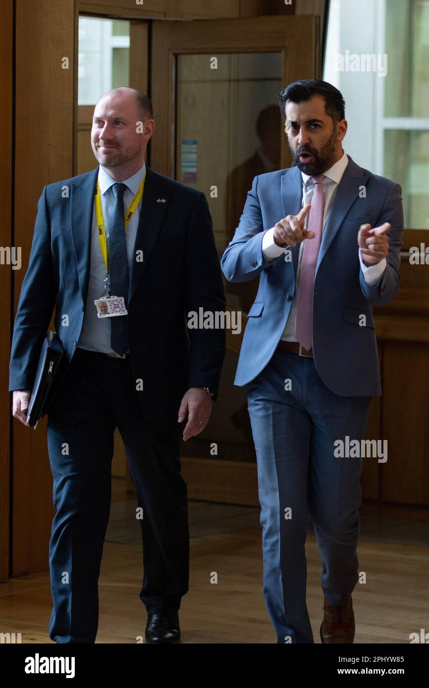 Edinburgh, Scotland, UK. 30th Mar, 2023. PICTURED: (L-R) Neil Gray MSP ...